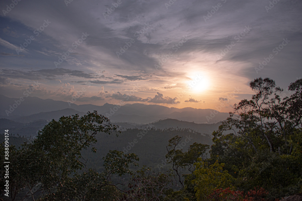 evening view from Pettigala and bambaragala also known as Pethiyagala ...