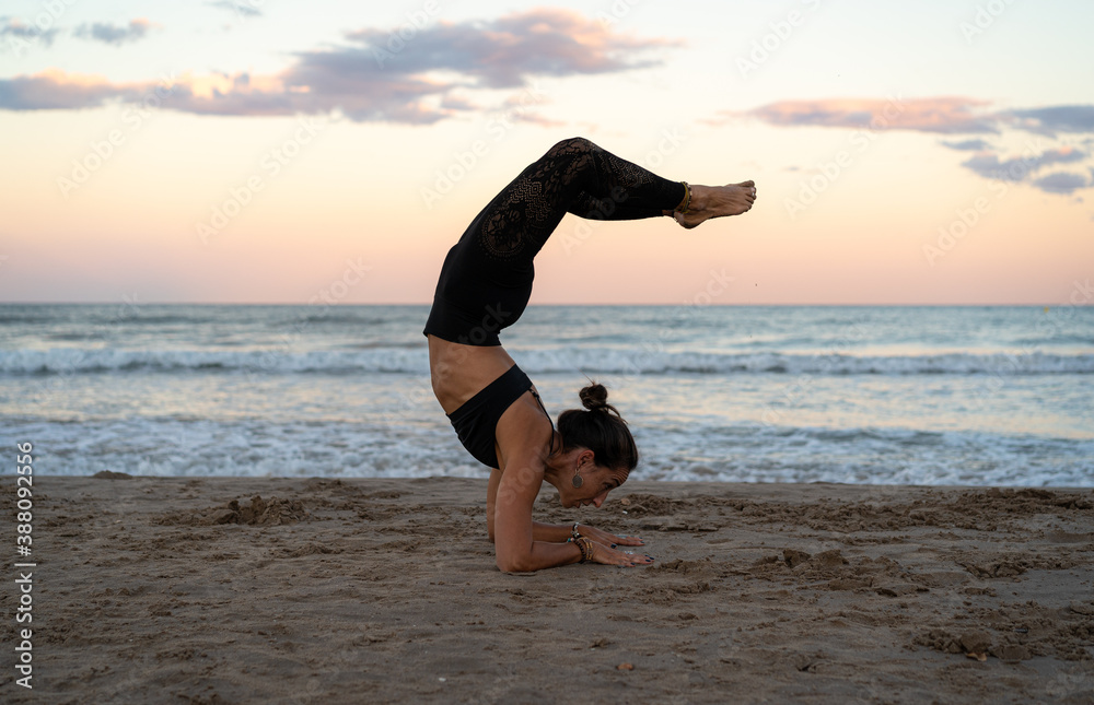 Beach Yoga Sunset