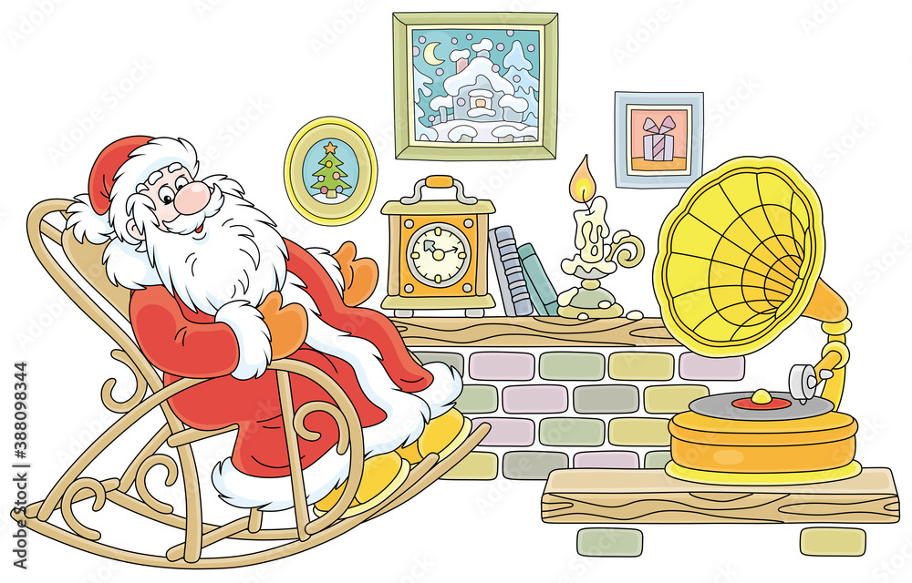 Santa Resting Clip Art