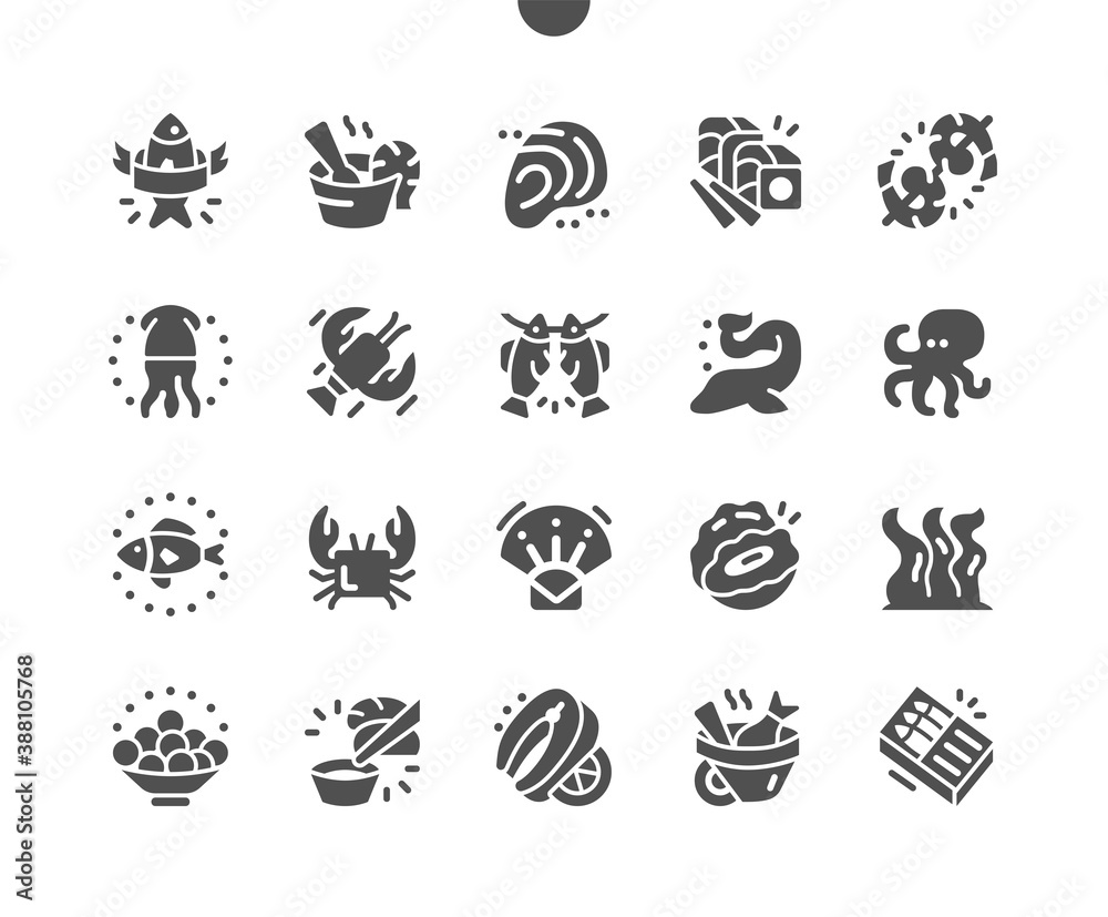 Seafood shrimps prawns squid mussels spotted babylon shellfish crab ...