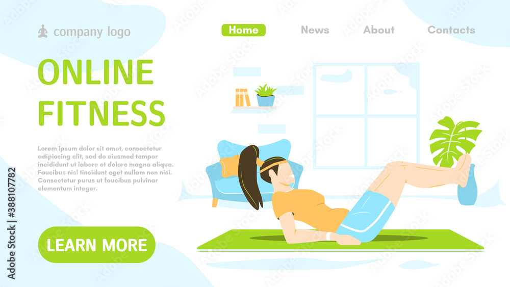 Sport Landing Page Layout. Online Personal Trainer and Fitness Coach ...