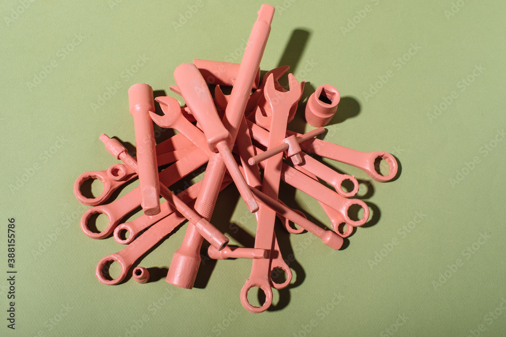 Heap of artificial repair tools Stock Photo | Adobe Stock