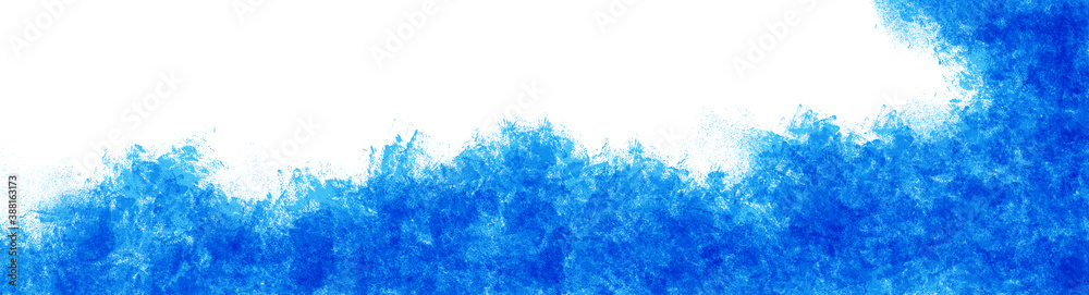 Blue paint color explosion isolated white background. Splash ...