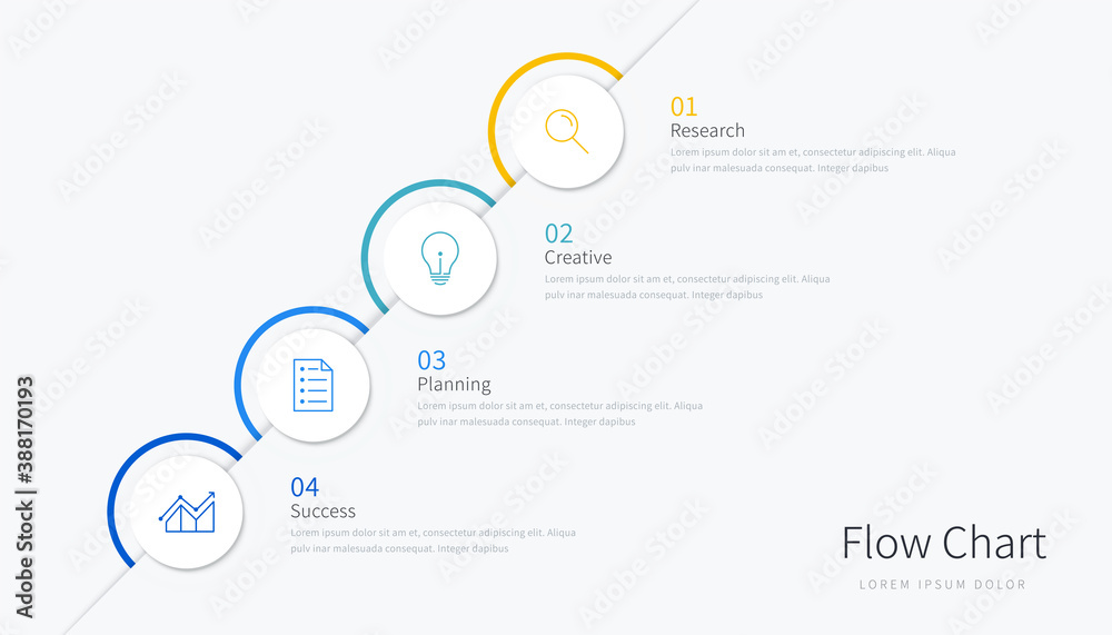 Vector infographic flow chart Stock Vector | Adobe Stock