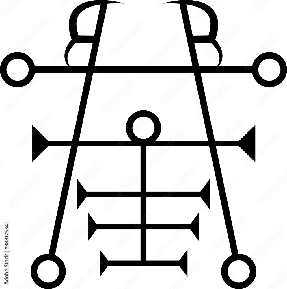 Vector Seal of Ipos Goetic Sigil Daemon Spirit from the Ancient Goetia ...