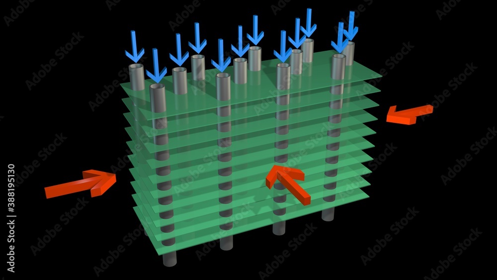 Microchannel heat exchange cooling system. Microfluidic cooling system ...