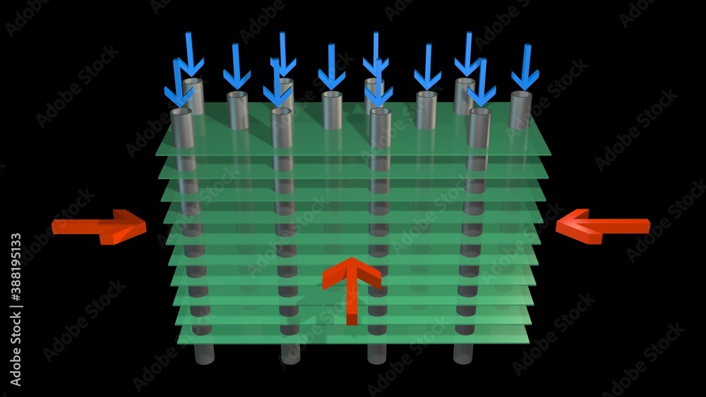 Microchannel heat exchange cooling system. Microfluidic cooling system ...