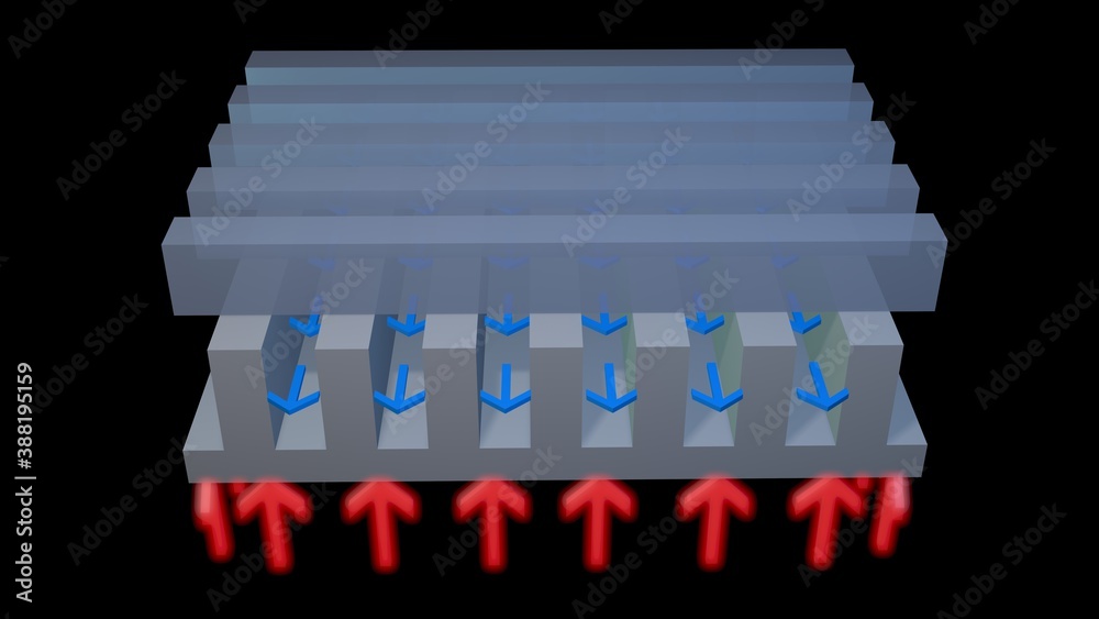 Microchannel heat exchange cooling system. Microfluidic cooling system ...