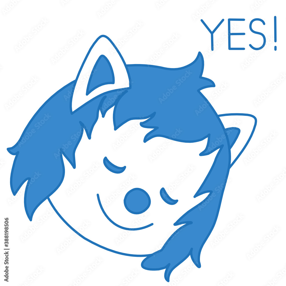 character that says "yes" with a smile, funny cartoon character with ...