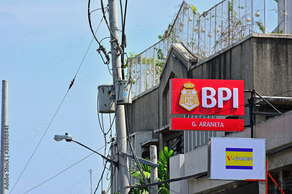 BPI (Bank of the Philippine Islands) sign in Quezon City, Philippines ...