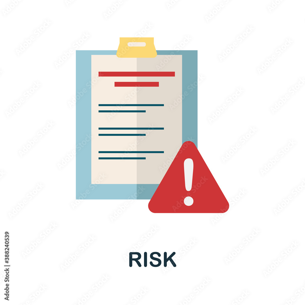 Risk icon. Simple element from core values collection. Creative Risk ...