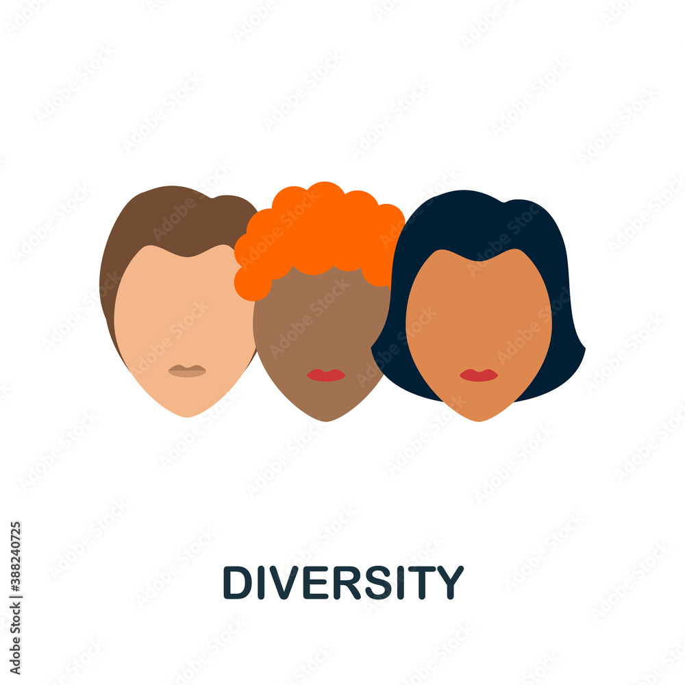 Diversity icon. Simple element from core values collection. Creative ...