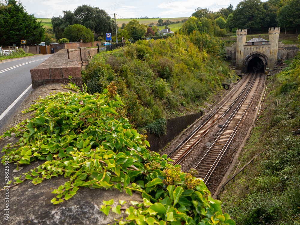 Foto de Clayton Tunnel beside the A273 road at Pyecombe, Sussex, UK, on ...