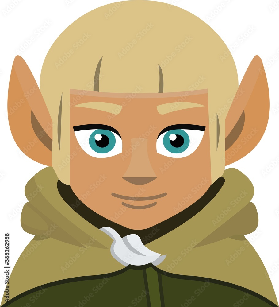 Vector emoticon illustration of a mythological elf man Stock Vector ...