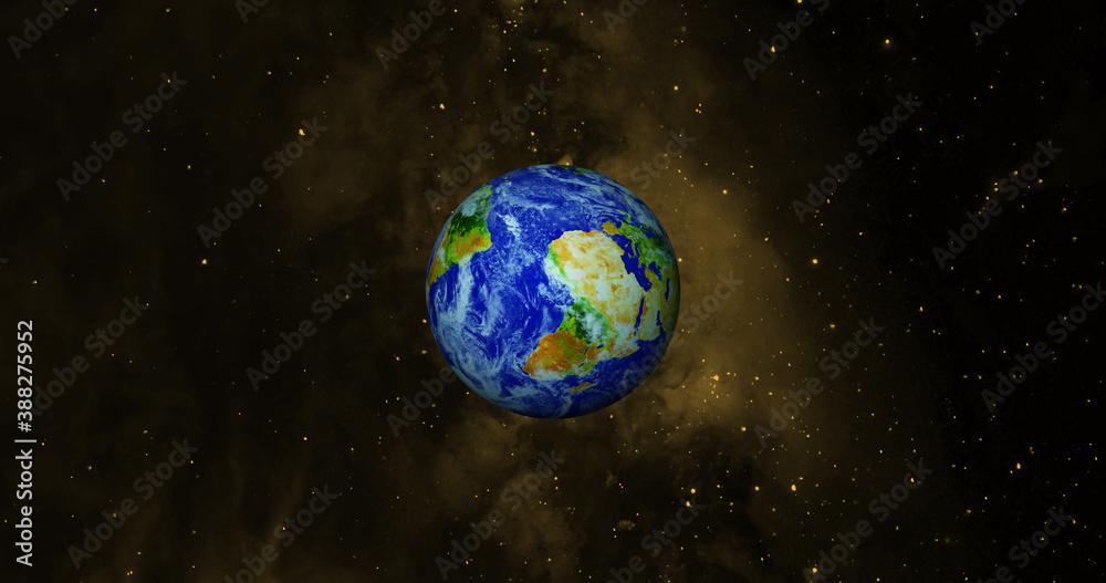 3d rendered photo realistic earth planet. Beautiful green earth planet ...