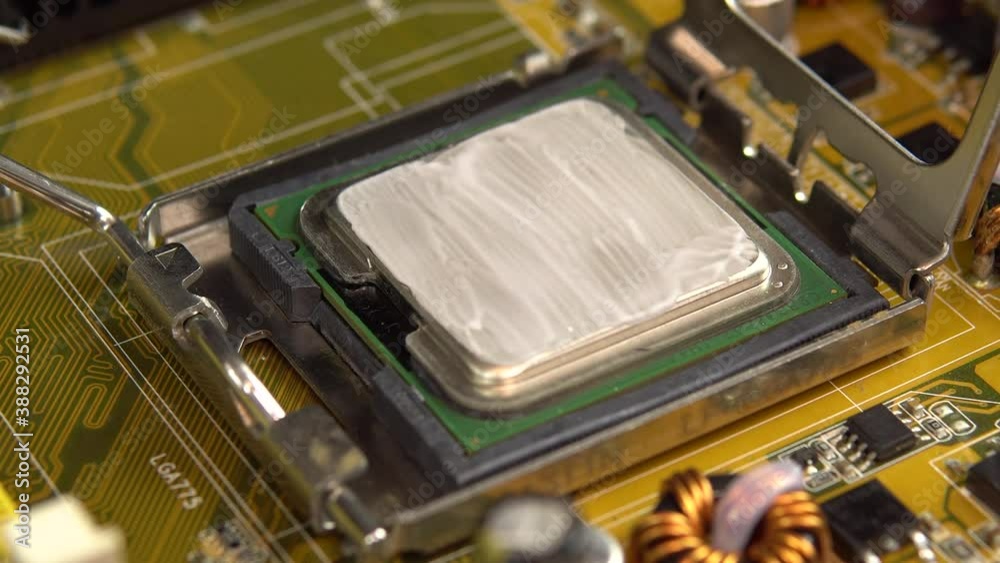 Inserts a central processor onto the motherboard. The processing system ...