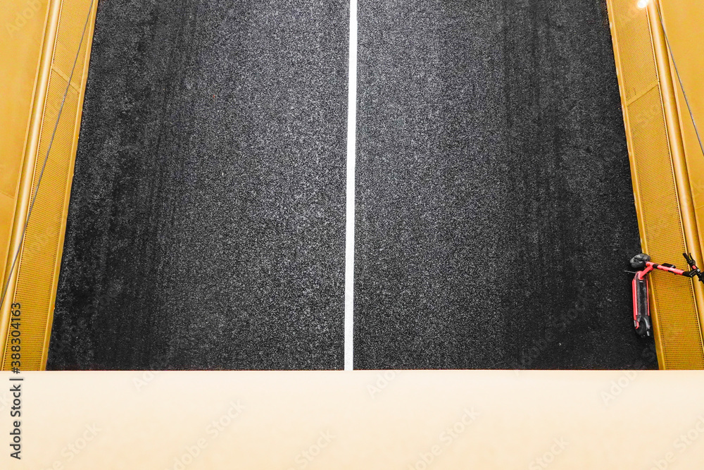 Stockholm, Sweden 27 October, 2020 Bcyclists riding the new Slussbron ...