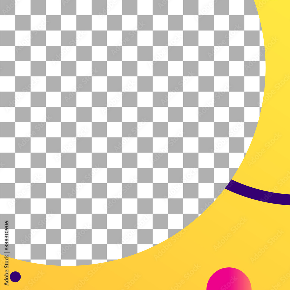 Fluid shapes post. Colorful photo frame post template. Vector media ...