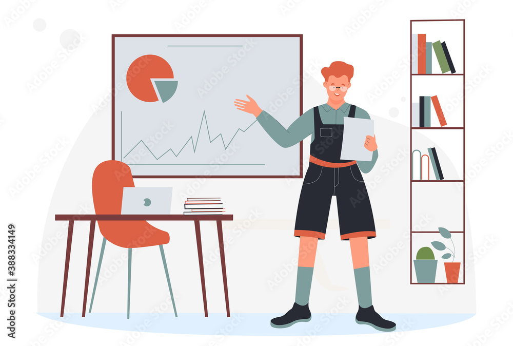 College Students In Class Cartoon