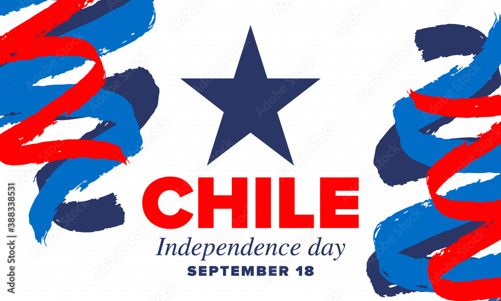 Chile Independence Day. Happy national holiday Fiestas Patrias. Freedom ...