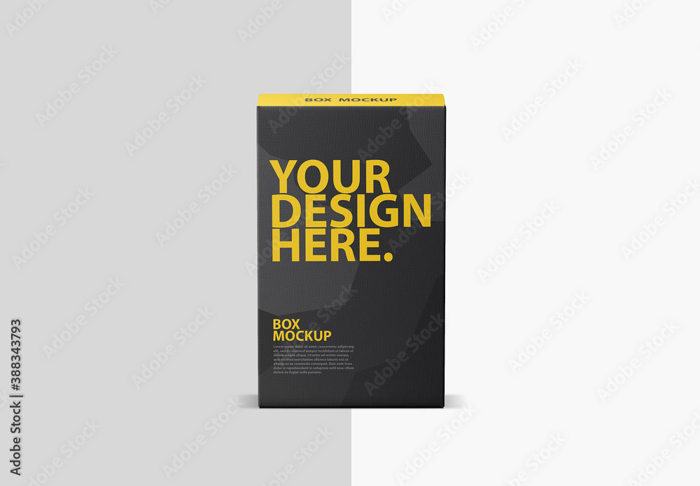 Textured Cardboard Box Mockup Stock Template | Adobe Stock