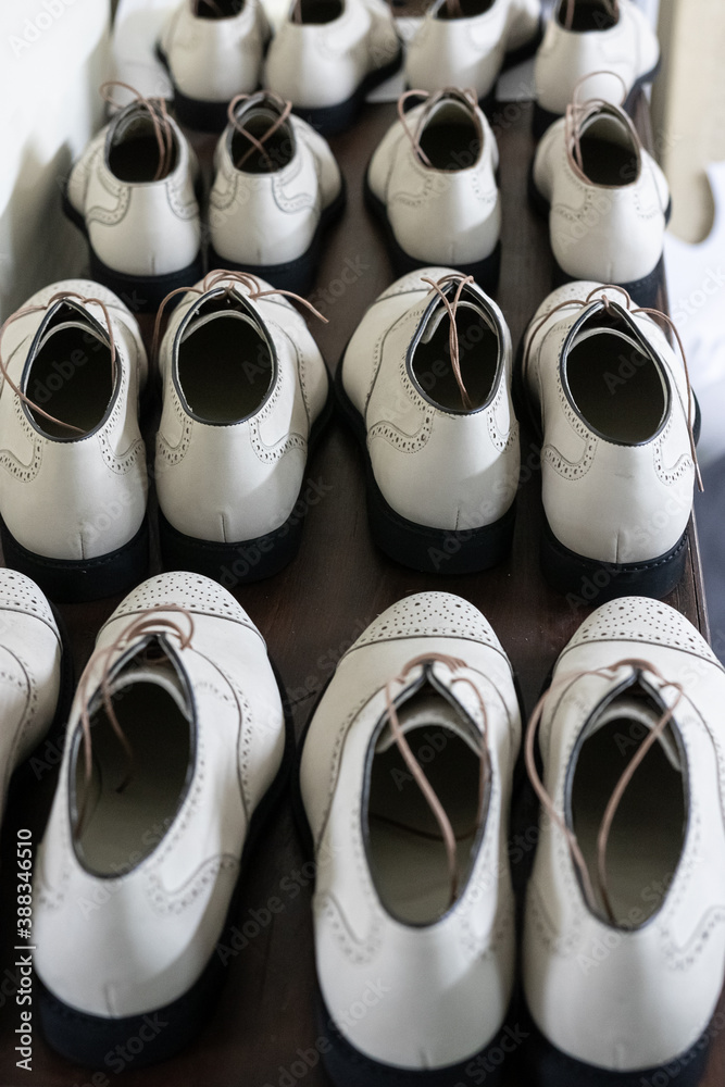 rough maquette of different shoe sizes for fitting and preliminary ...