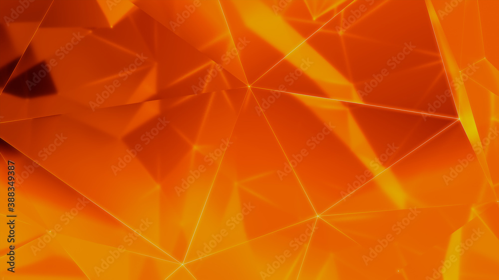 Futuristic, High Tech, orange and yellow background, with network lines ...