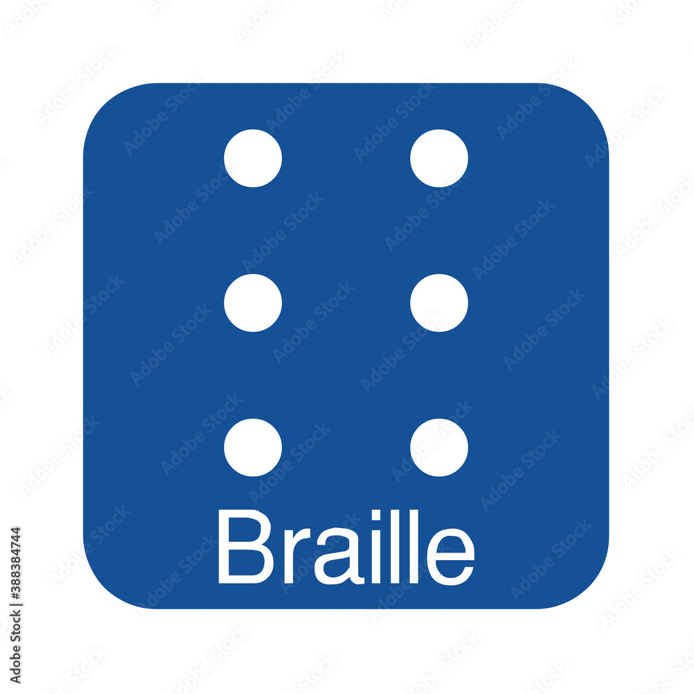 Braille symbol pictogram Stock Illustration | Adobe Stock