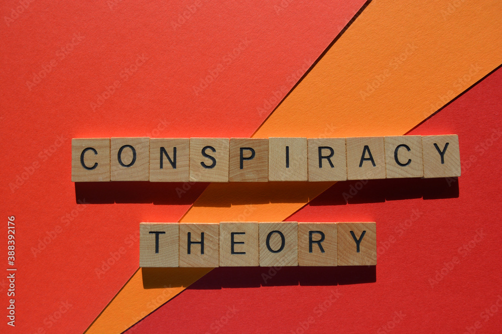 Conspiracy Theory, words in wooden alphabet letters isolated on bright ...