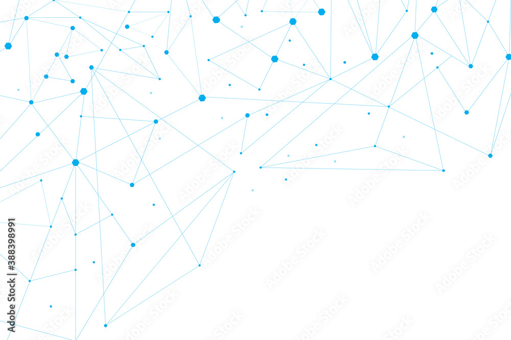 Network abstract connection isolated on white background. Network ...