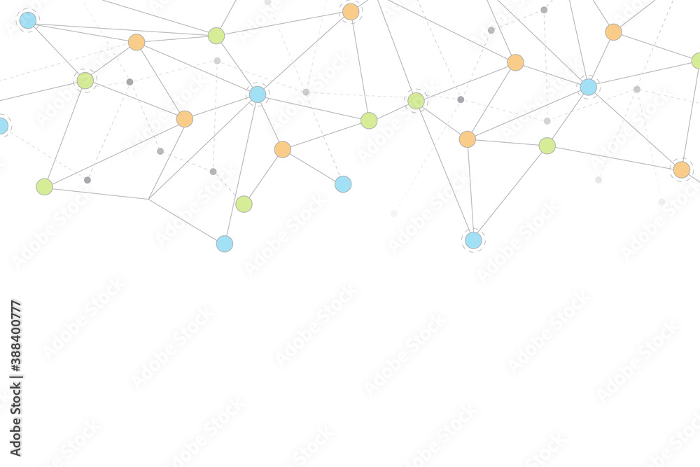 Network abstract connection isolated on white background. Network ...