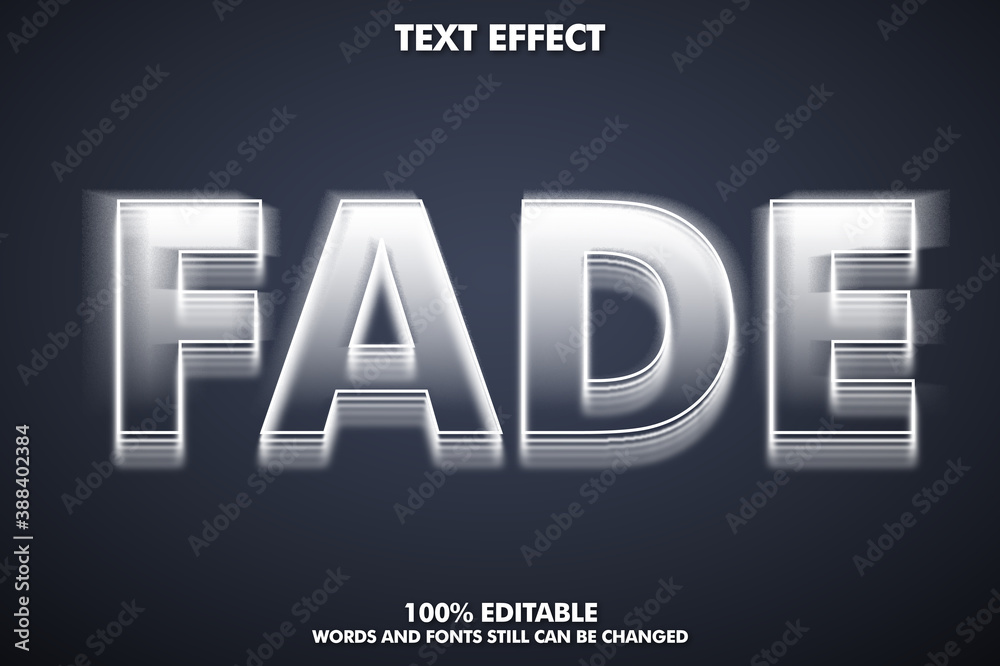 Fade text effect, blur text effect for modern design Stock Vector ...