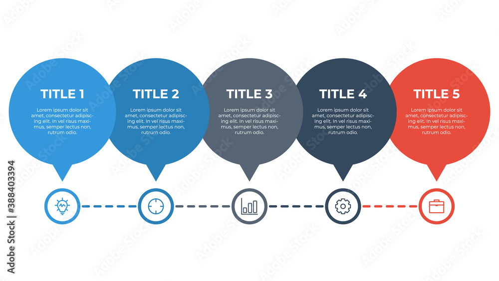 infographic element with 5 options, steps, processes, list, point ...