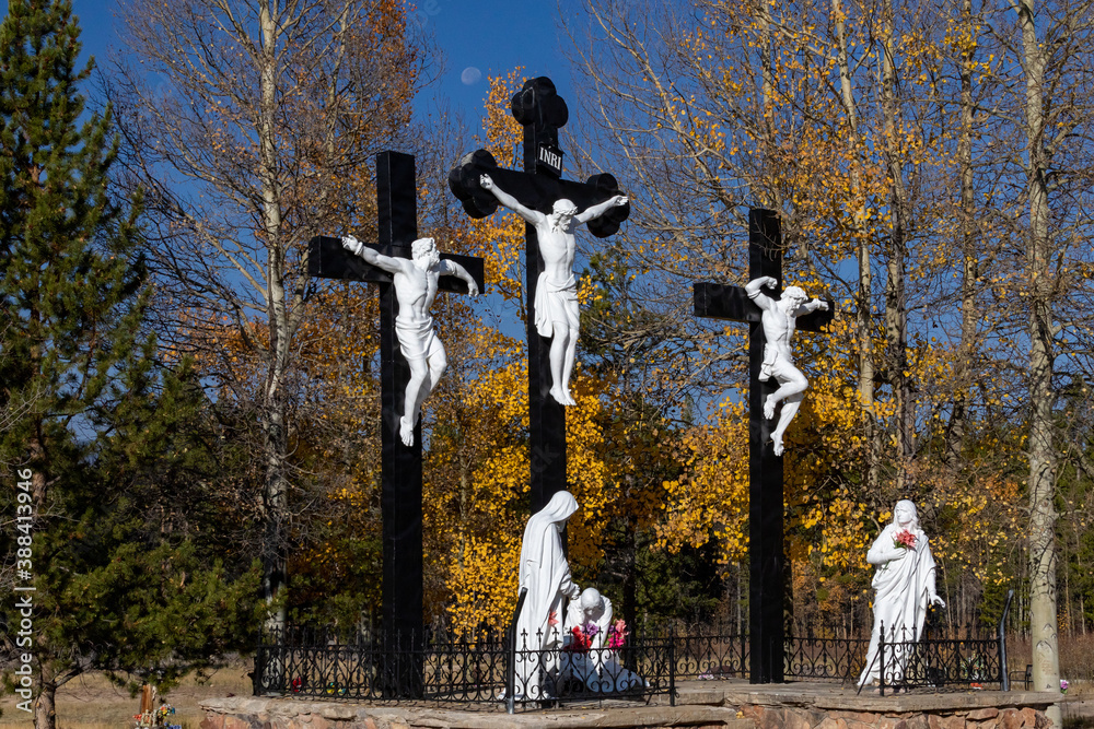 Religious symbols of Jesus on the cross Stock Photo | Adobe Stock