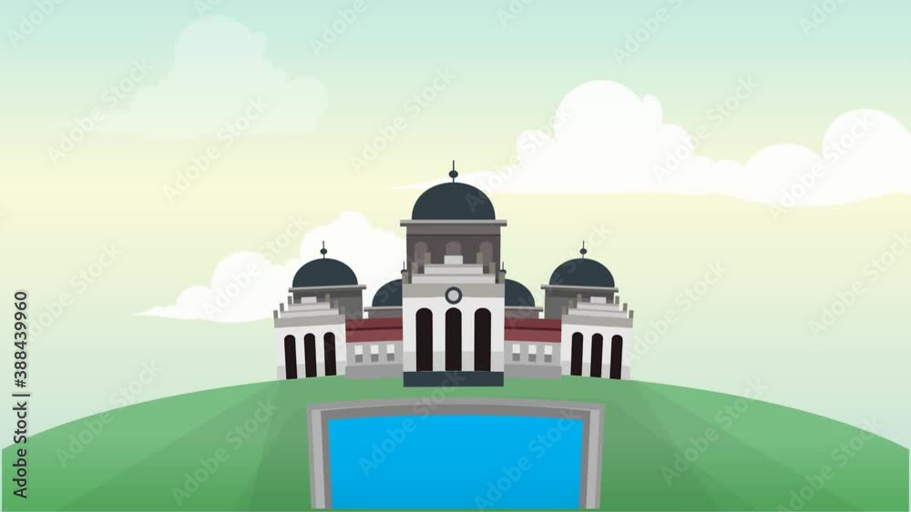 Animated cartoon videos, the most luxurious mosques in Aceh, Indonesia ...