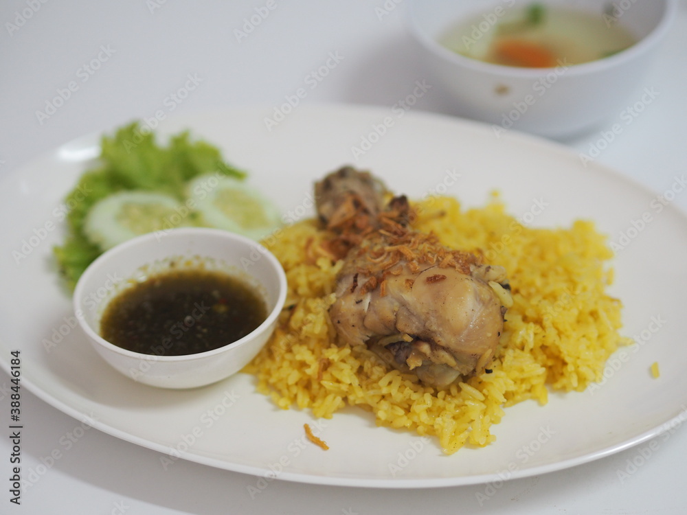 Islamic dish consisting of rice with buried chicken food, Chicken ...