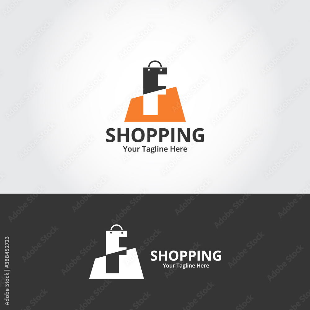 Initial F Shop Logo designs Template. Illustration vector graphic of ...