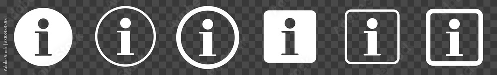 Info Point Icon White | Information Illustration | i Point Symbol ...