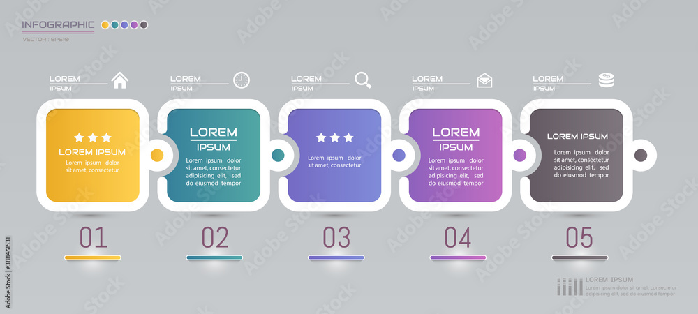 Infographics design template with icons, process diagram, vector eps10 ...
