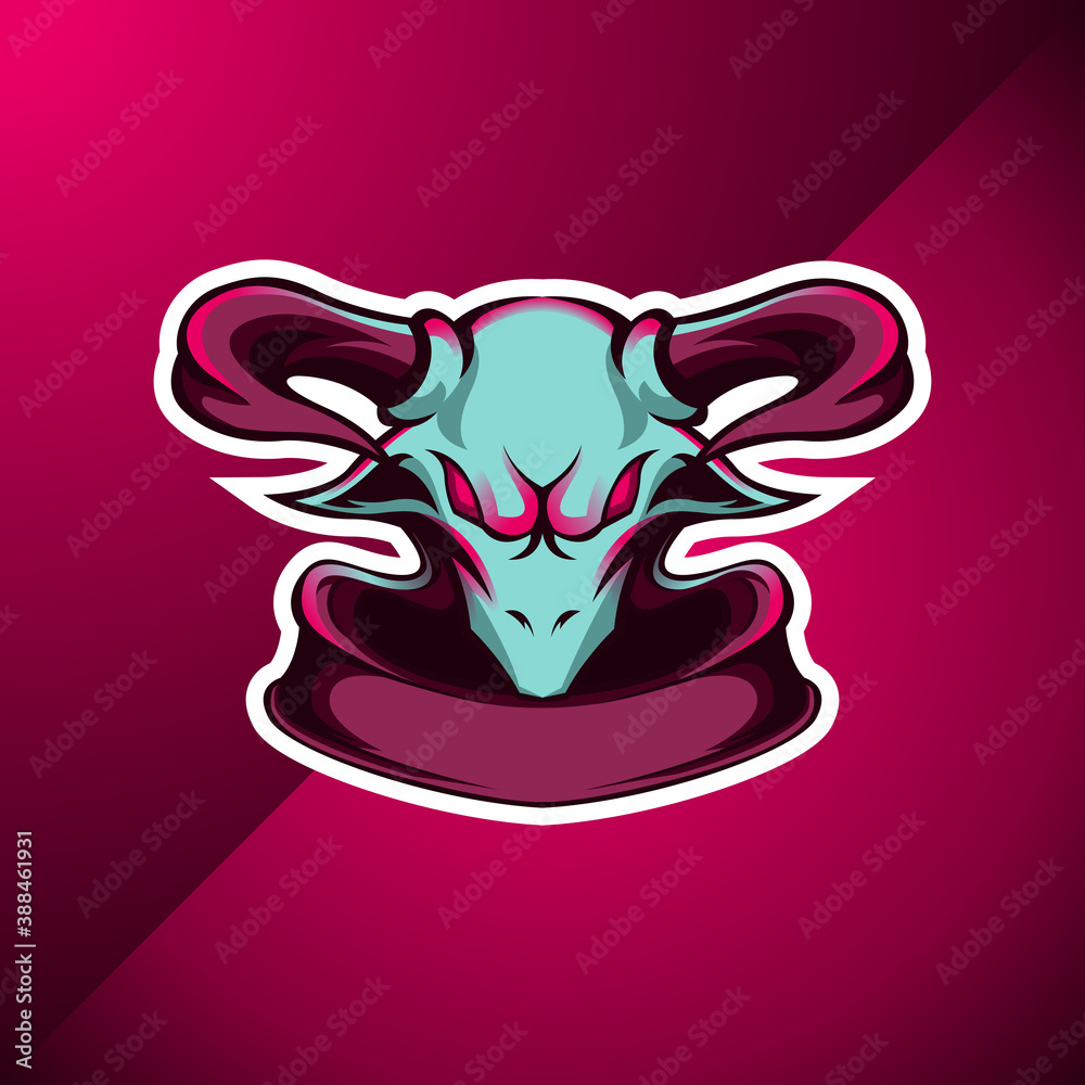 Goat head logo mascot for sport and esport team vector illustration ...
