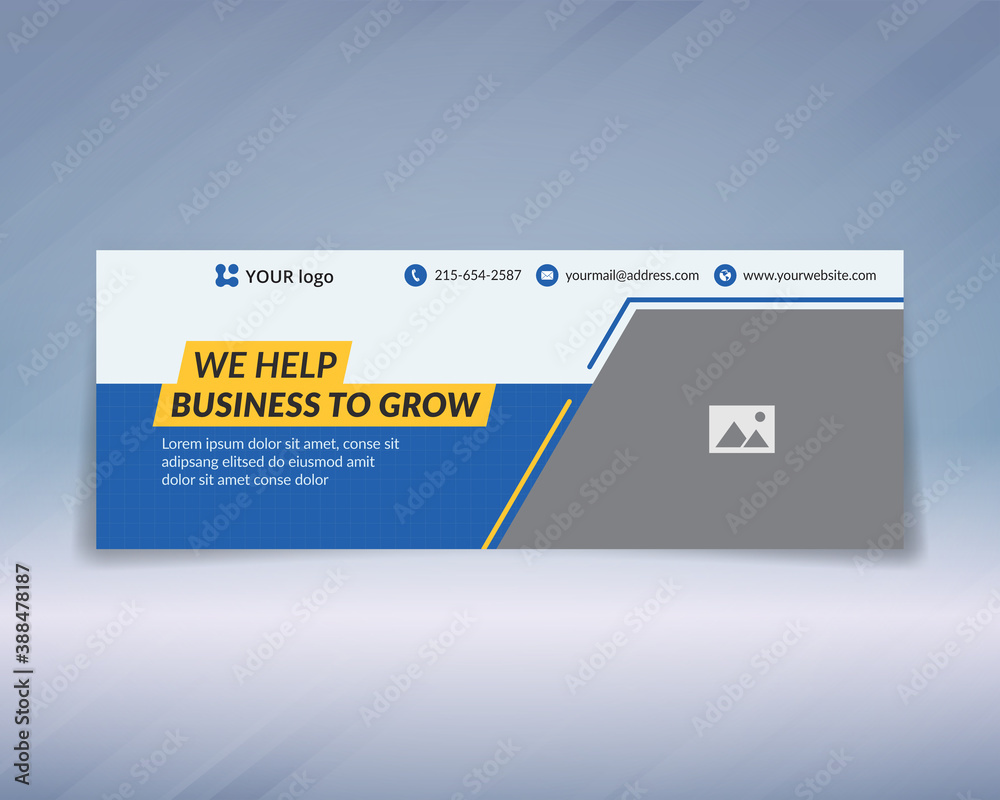 Modern facebook timeline cover banner template design for social media ...