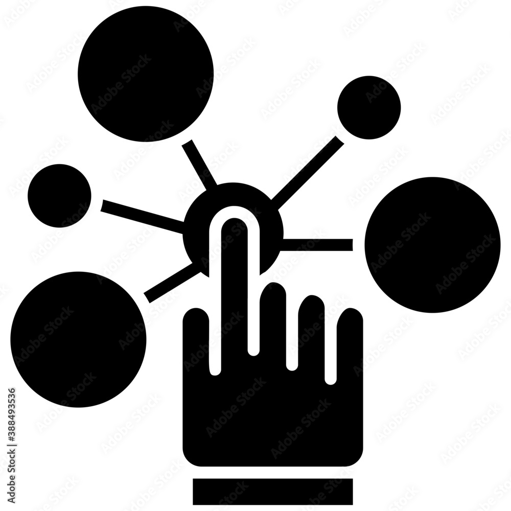 Nodes connecting to each other, network sharing icon Stock Vector ...