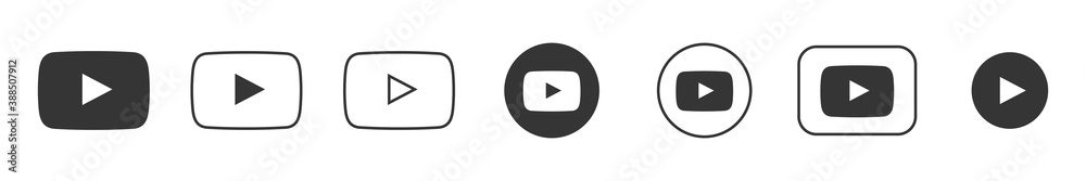 youtube logo. youtube vector. youtube download set Stock Vector | Adobe ...