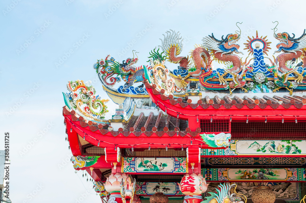Beautiful ancient Chinese shrine in Thailand Stock Photo | Adobe Stock