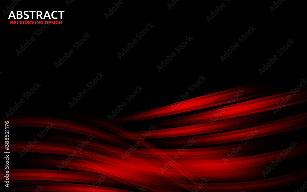 Modern black background with dynamic red lights effects. Stock Vector ...