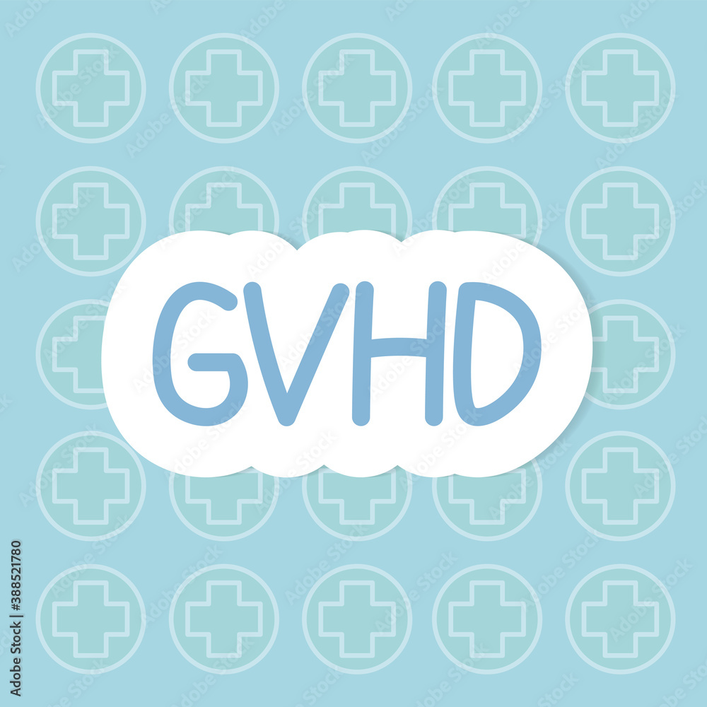 GVHD (Graft-versus-host disease) concept - vector illustration Stock ...
