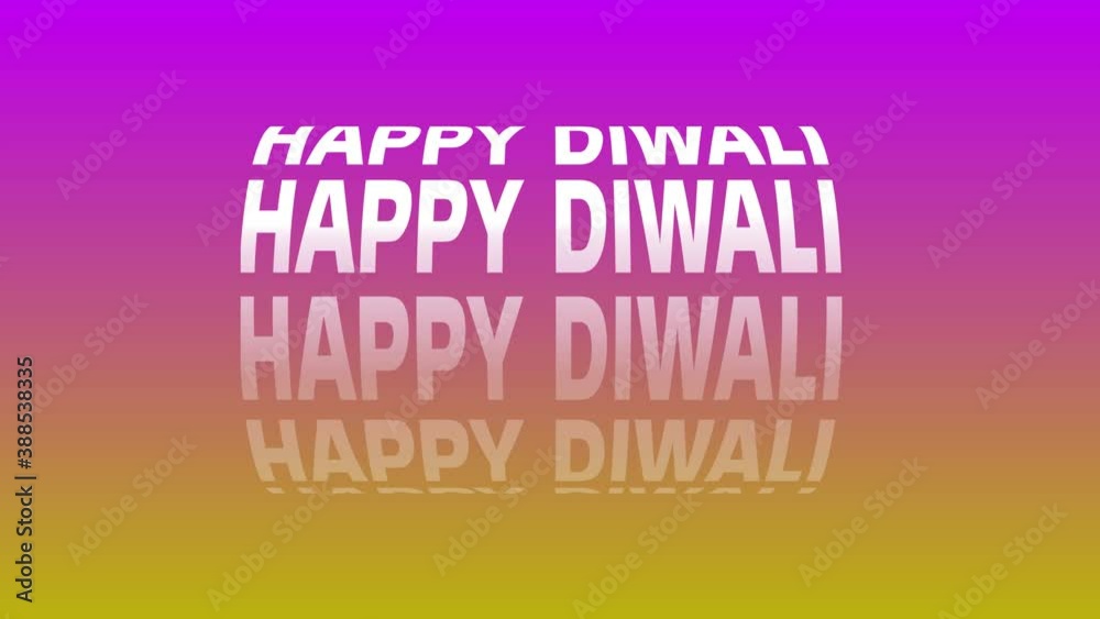 Diwali 3D text animation in a nice rotational cylindrical shape and ...