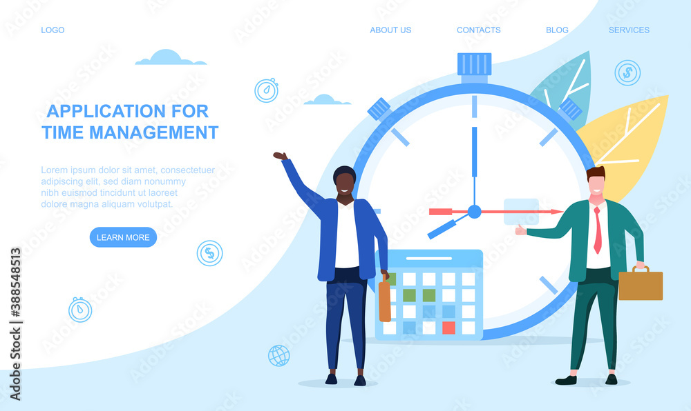 Abstract time management concept for successful people and ...