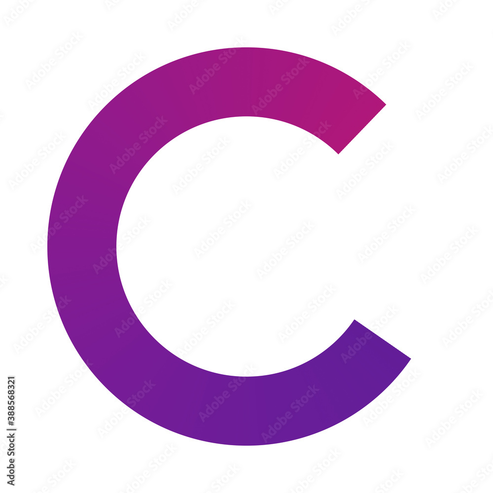 Purple Letter C