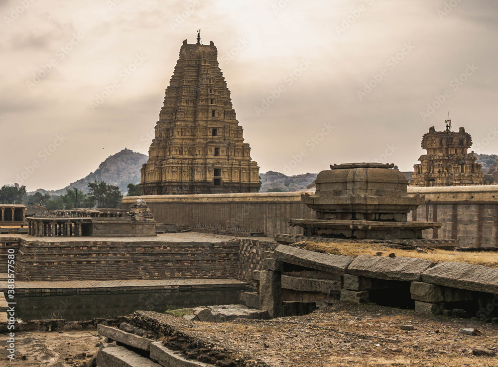 Vijayanagara ruins of the former capital of the Vijayanagar Empire in ...